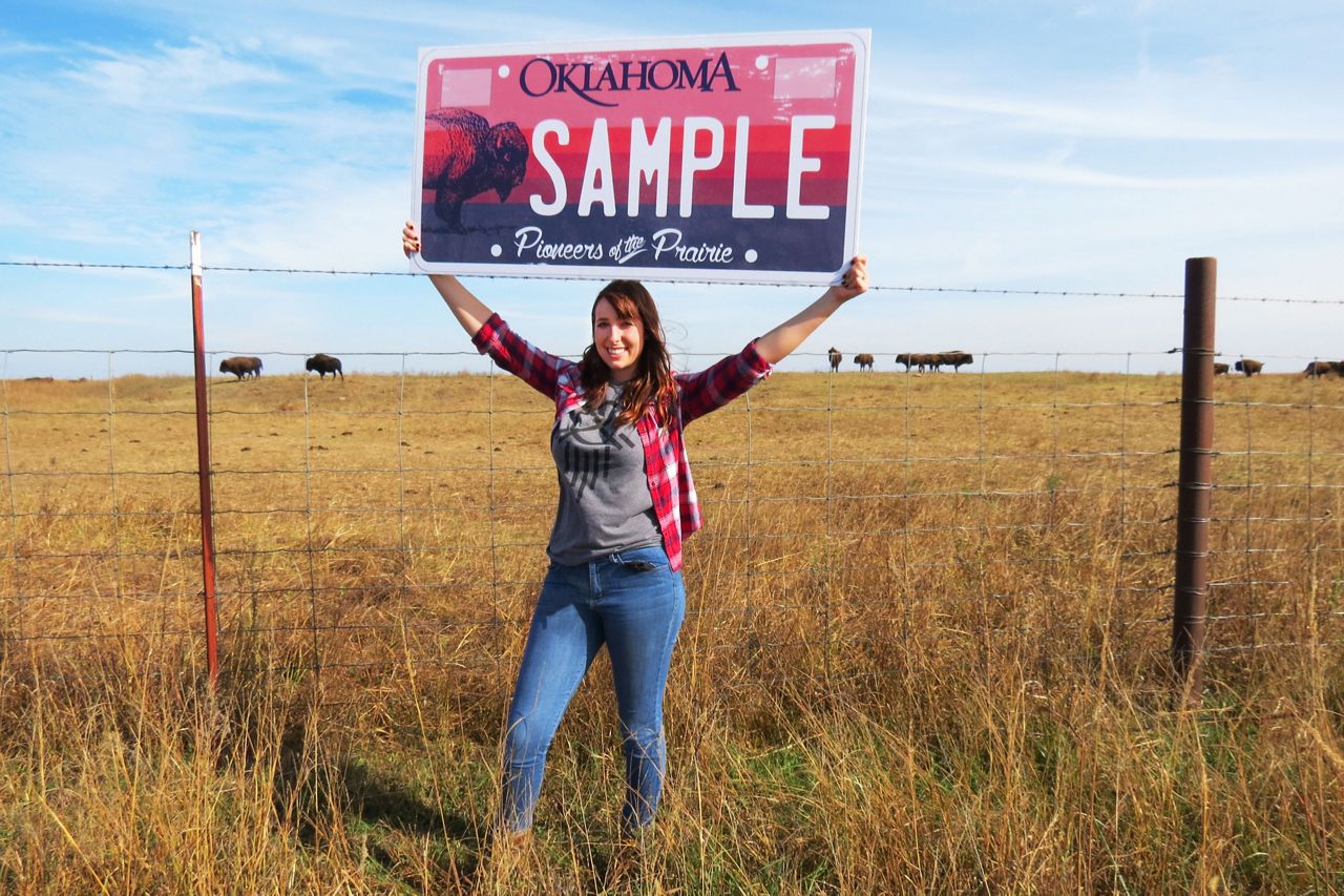 Oklahoma Bison and Monarch License Plates | TNC