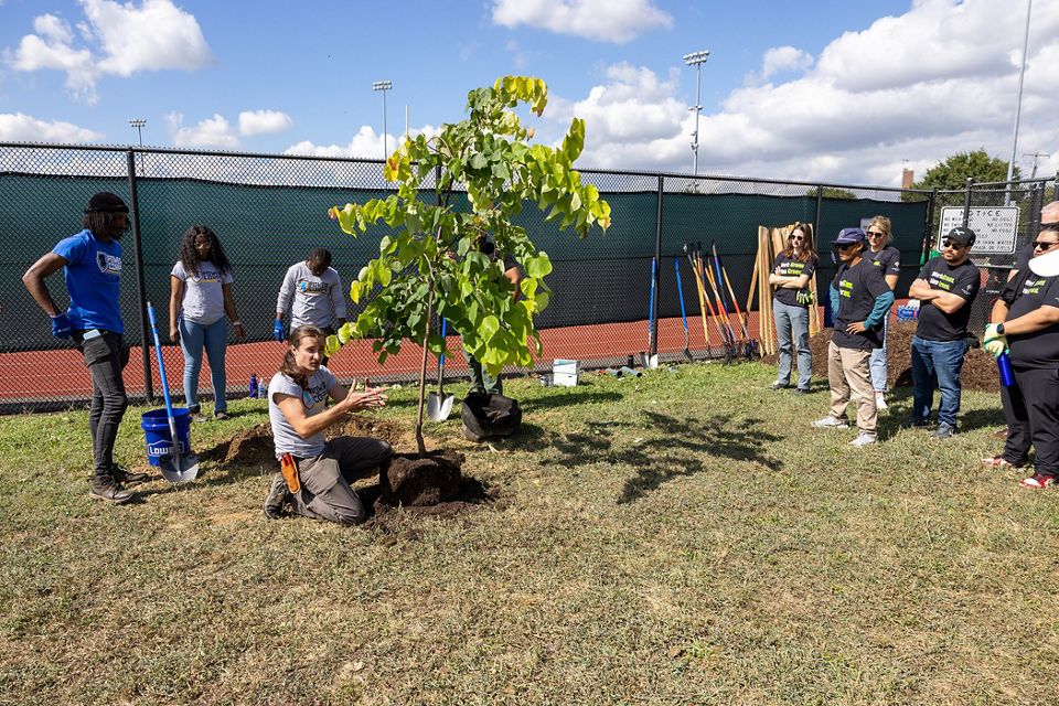 The NFL and TNC team up for a community greening project